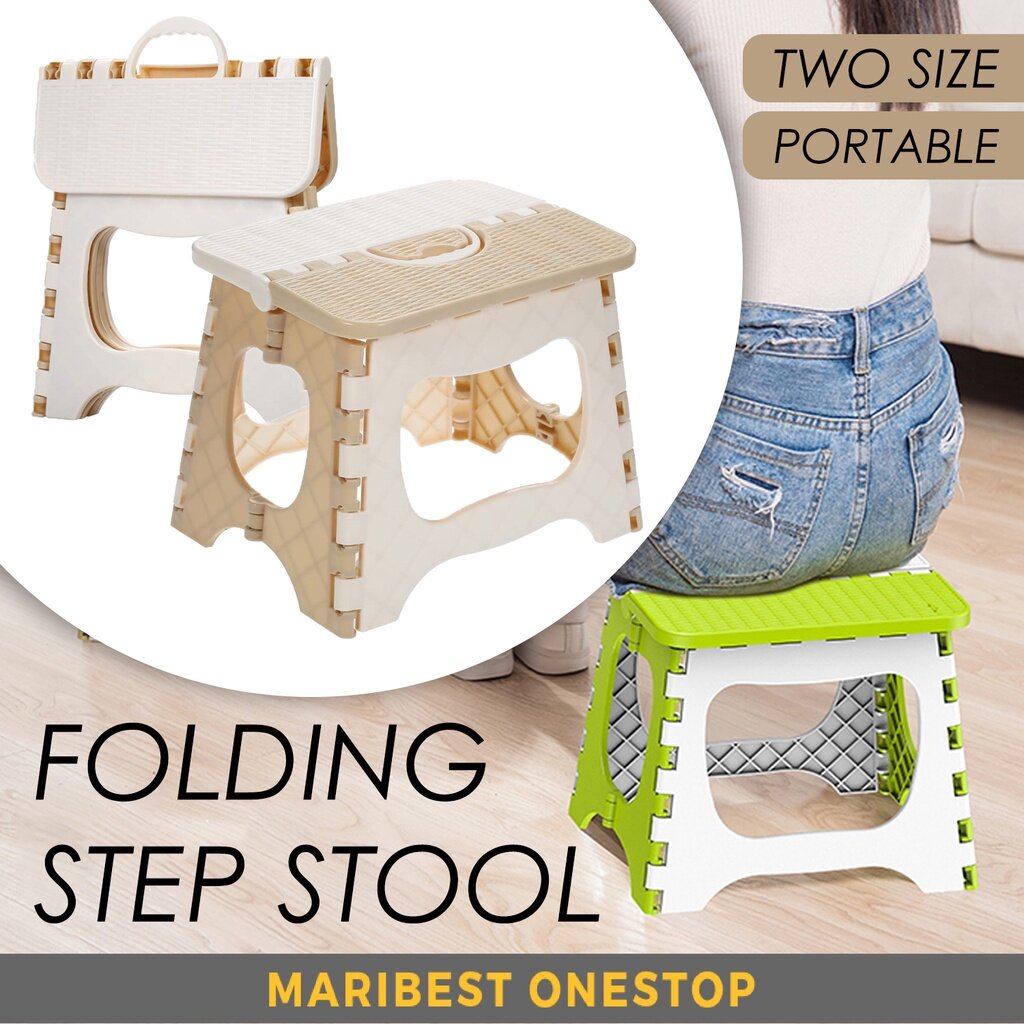 Folding Step Stool Foldable Plastic Stool Portable Bench Kerusi Lipat ...