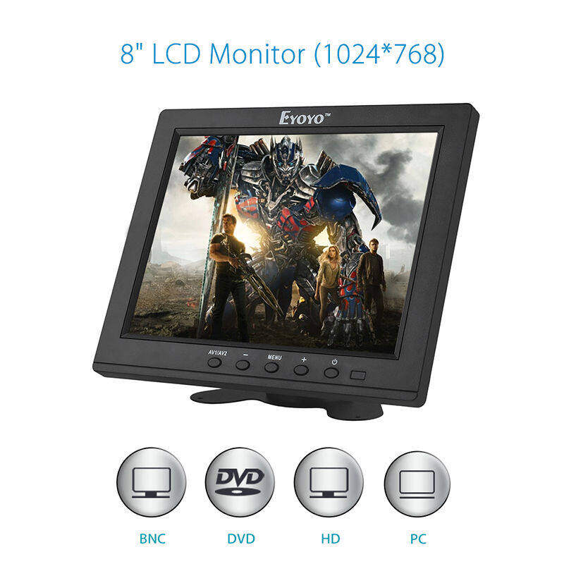 Eyoyo จอวิดีโอสี HD ขนาด8นิ้ว,หน้าจอความละเอียด1024X768ขนาดพกพาได้4:3 TFT LCD Mini | Lazada.co.th