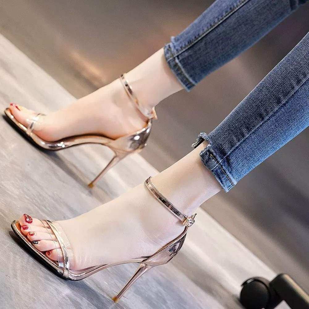 Aurora.an , Ladies High Heel Sandals, Pu Leather Stiletto Sandals, INS ...