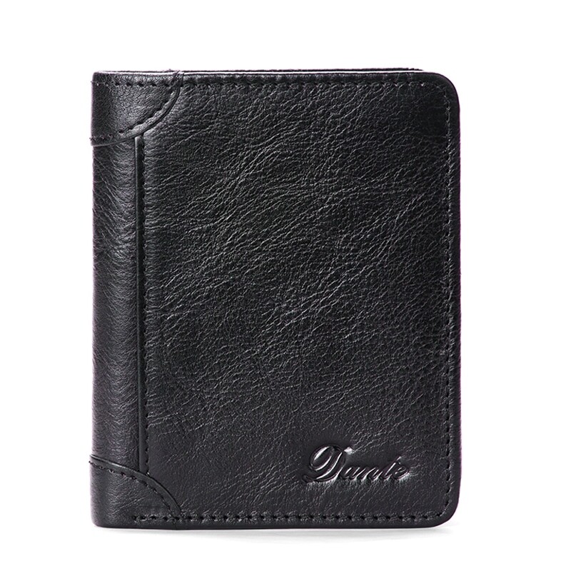Dante Men Wallet Genuine Leather Retro Vertical Bifold Wallets with ...