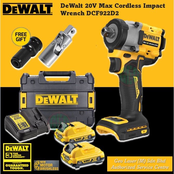 DEWALT 20V MAX DCF922 ATOMIC 1/2 in Cordless Impact Wrench (DCF922D2 ...