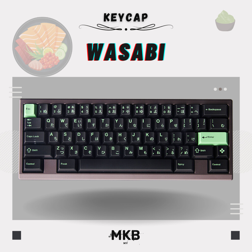 [READY STOCK] Wasabi PBT Keycap Set for Mechanical Keyboard | Lazada