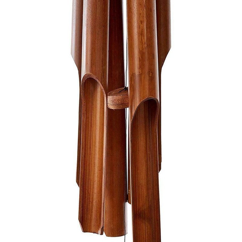 Bamboo Wind Chimes Big Bell Tube Coconut Wood Handmade Indoor and ...