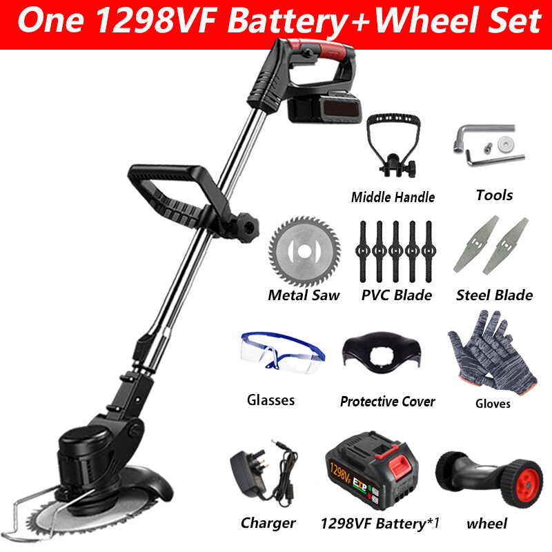 🔥1880W🔥Mesin Rumput Bateri Cordless Grass Cutter Machine Rechargeable ...