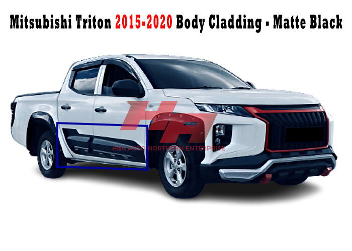 Mitsubishi Triton 2015-2021 Door Body Cladding - Matte Black | Lazada