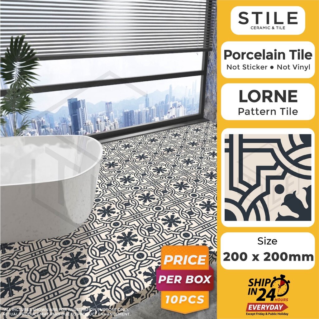 [REAL TILE] Lorne Pattern Mosaic Tiles /Mozek/Ceramic Tiles/Mozek Bilik ...