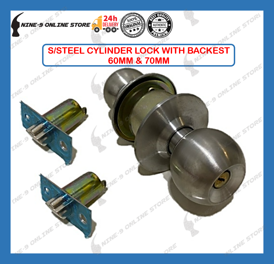 Stainless Steel Cylinder Lock + Lock Installation Kit | Lazada