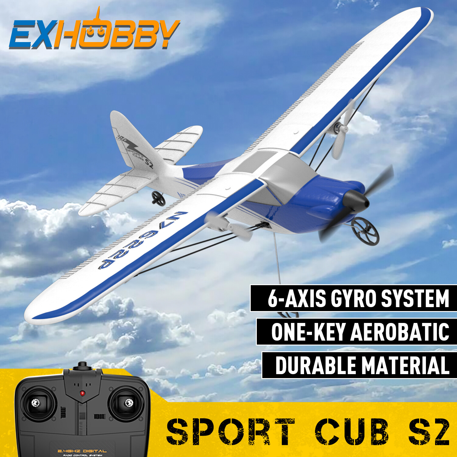 Volantex RC Airplane 2.4Ghz 2CH 400mm Wingspan Fixed Wing Light Weight ...