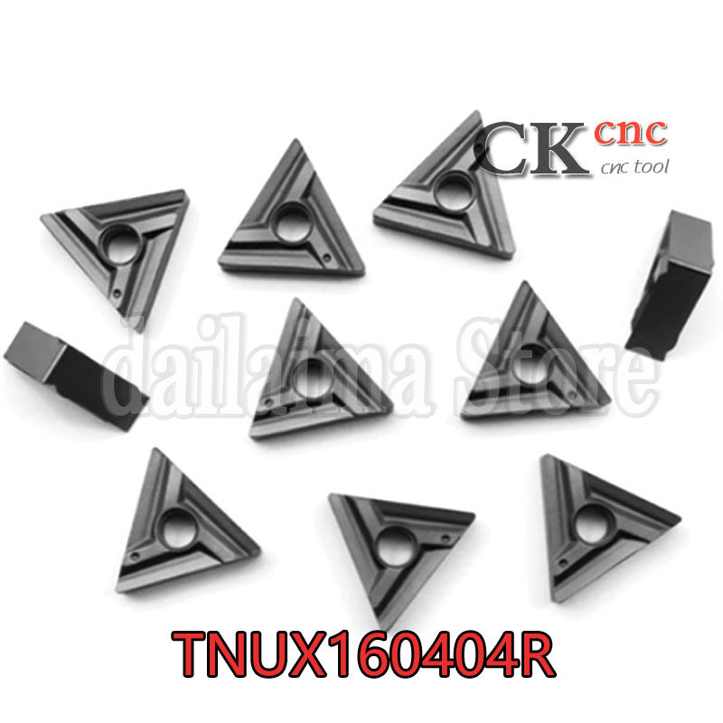 50Pcs TNUX160404R NN LT10 TNUX1604สามเหลี่ยมเครื่องกลึงใส่ตัดการหมุนคาร์ไบด์ที่ระบุได้แทรก ...