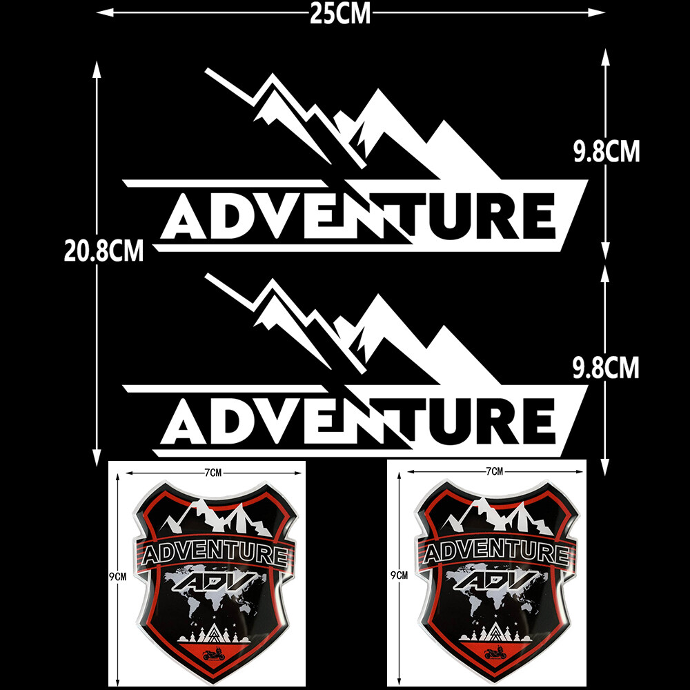 Adventure Motorcycle Stickers Motorcycle Luggage Side Tail Top Aluminum ...