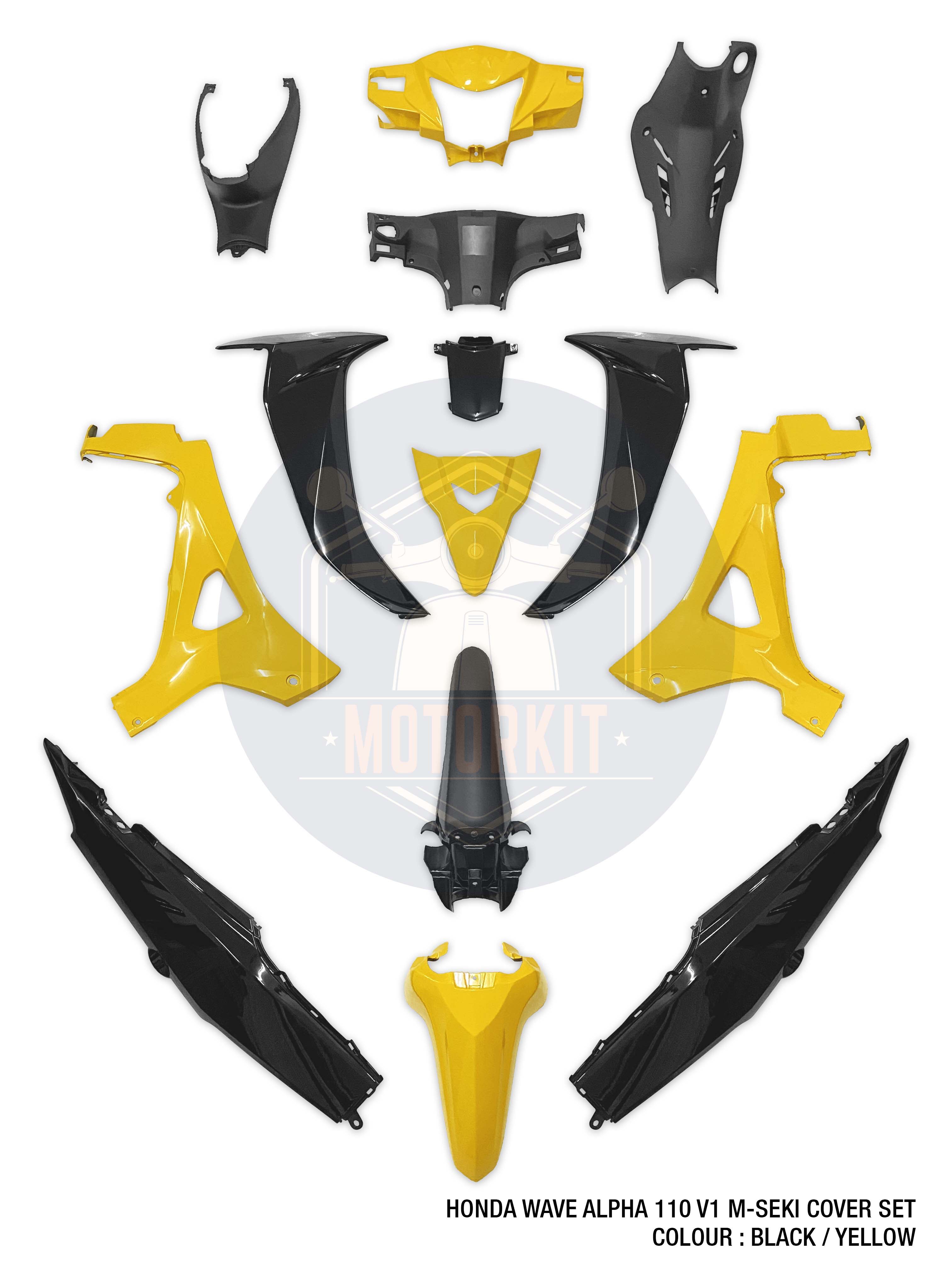 HONDA WAVE ALPHA 110 V1 WAVE 110 CX ALPHA WAVE110 WAVE110CX WAVEALPHA M SEKI MSEKI COVER SET ...