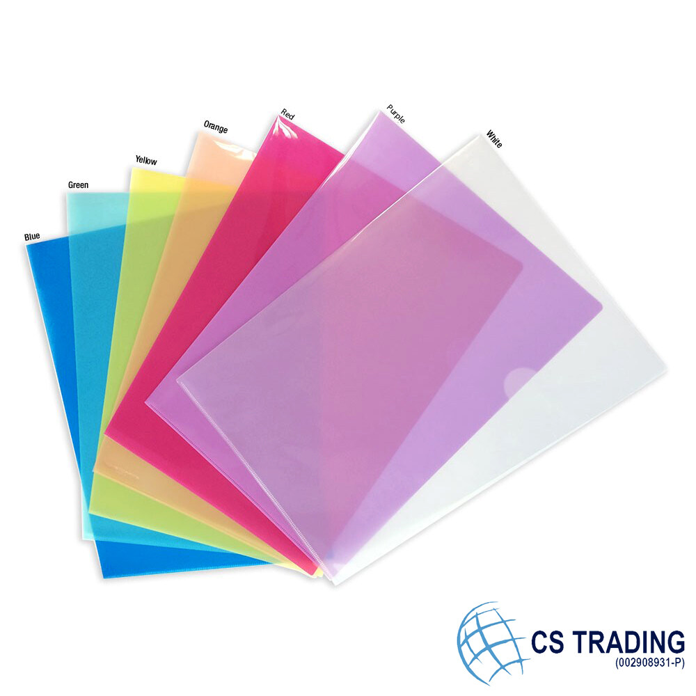 10 x Translucent PP L-Shape Folder / Document Holder A4 Colour E310 | Lazada