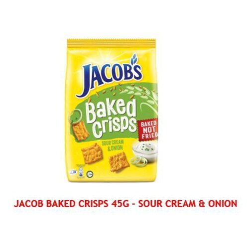 JACOBS BAKED CRISPS SOUR CREAM & ONION 45G | Lazada