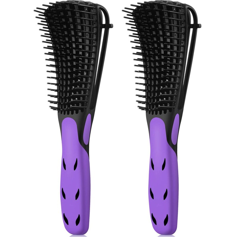 2 Pcs Detangling Brush Ez Detangler Brush Hair Detangler Afro Textured ...