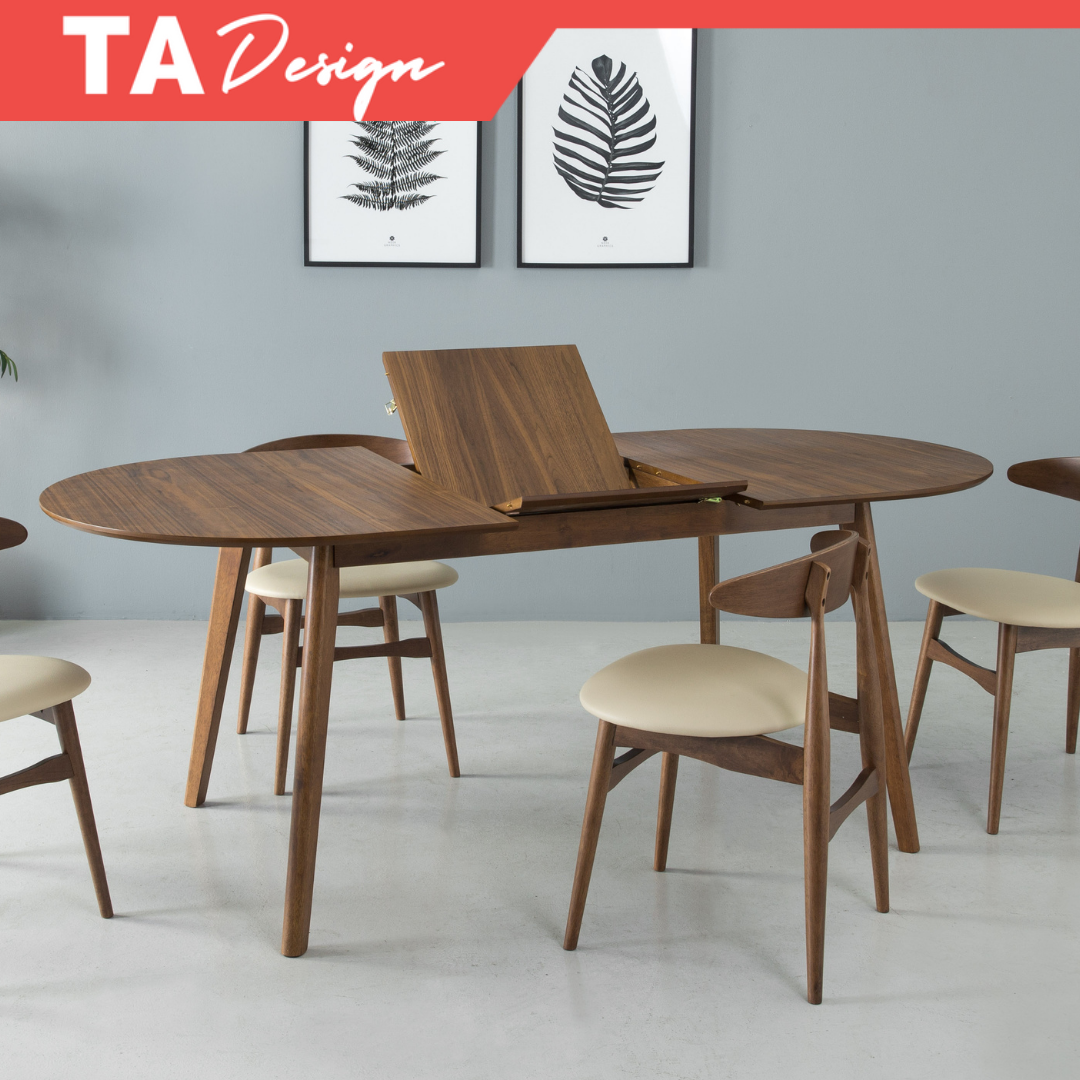 Furniture Direct WERNER Solid Wood Butterfly Extension Dining Table ...