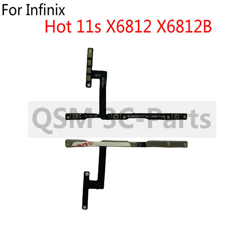 สำหรับ Infinix Hot 11S X6812 X6812B ปุ่มปรับระดับเสียงปุ่มเปิดปิดปุ่ม ...
