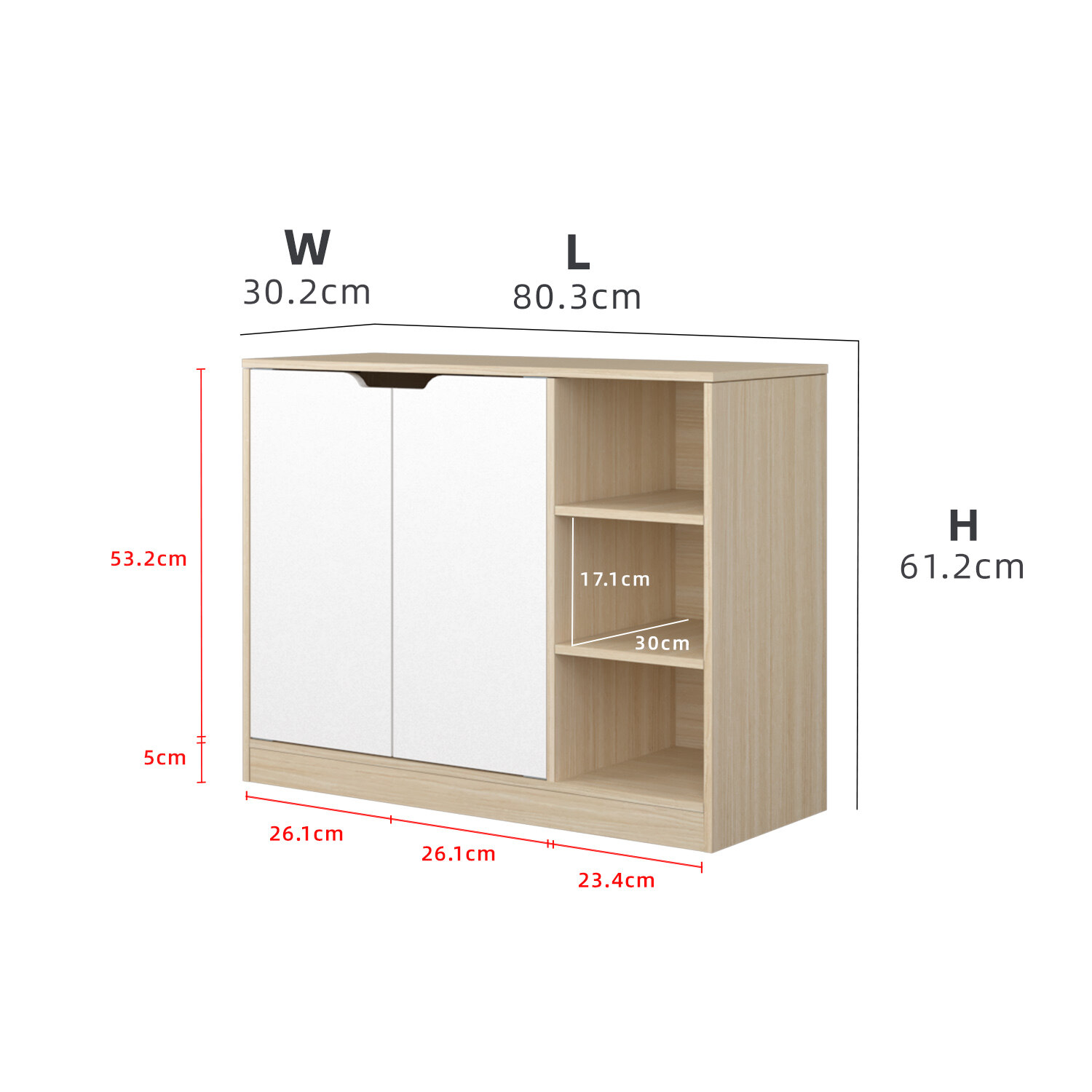 KitchenZ 2FT/2.6FT Shoe Cabinet Modernist Design Shoe Rack / Rak Kasut ...