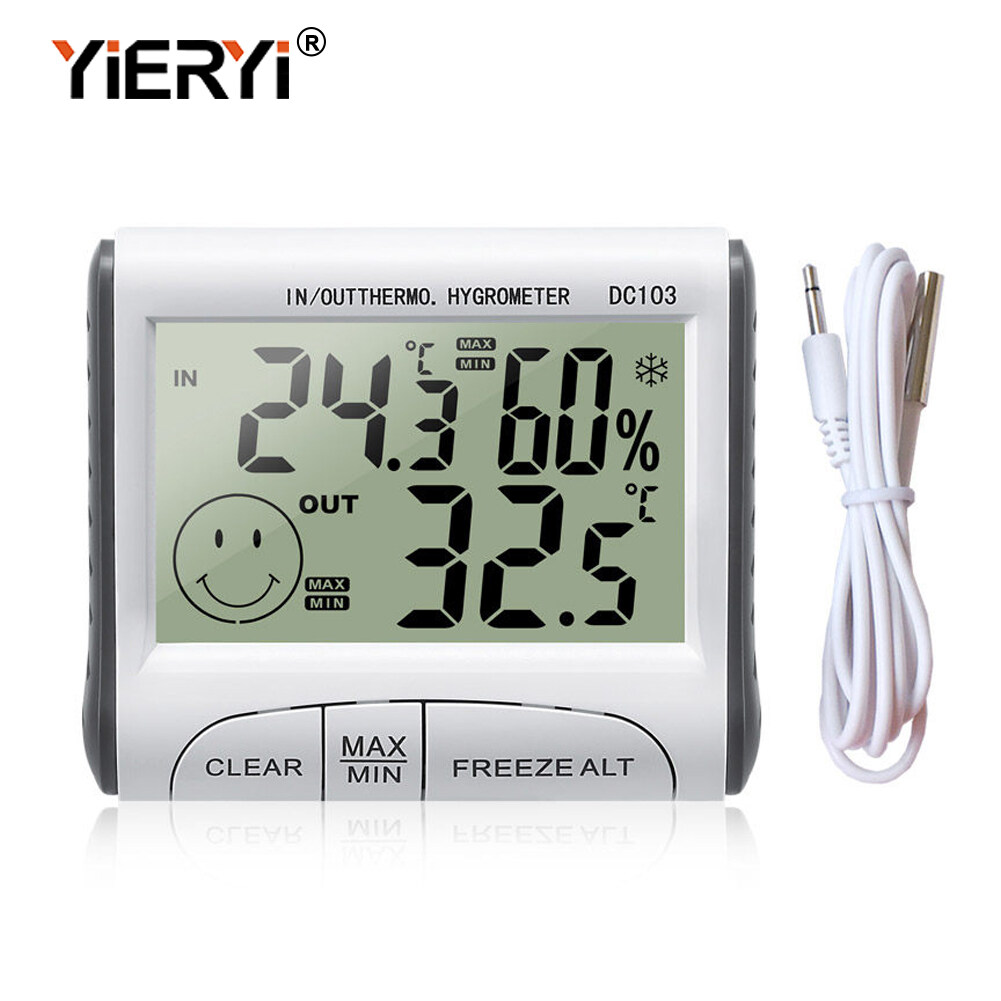 Digital Temperature Humidity Meter Thermo meter Hygrometer DC103 LCD ...