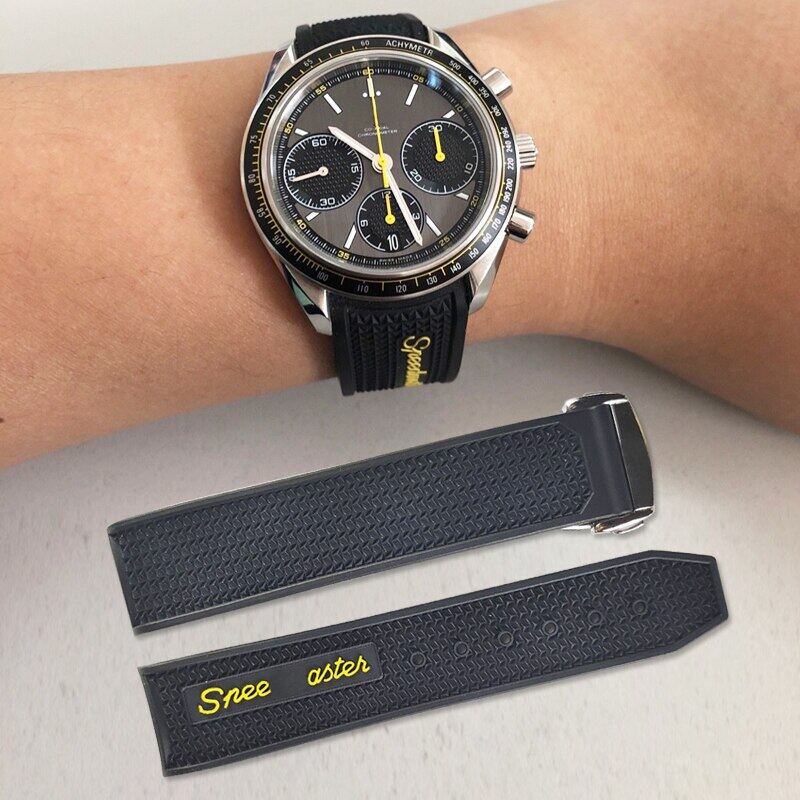 22mm High Quality Rubber Silicone Watchband for Omega Speedmaster ...