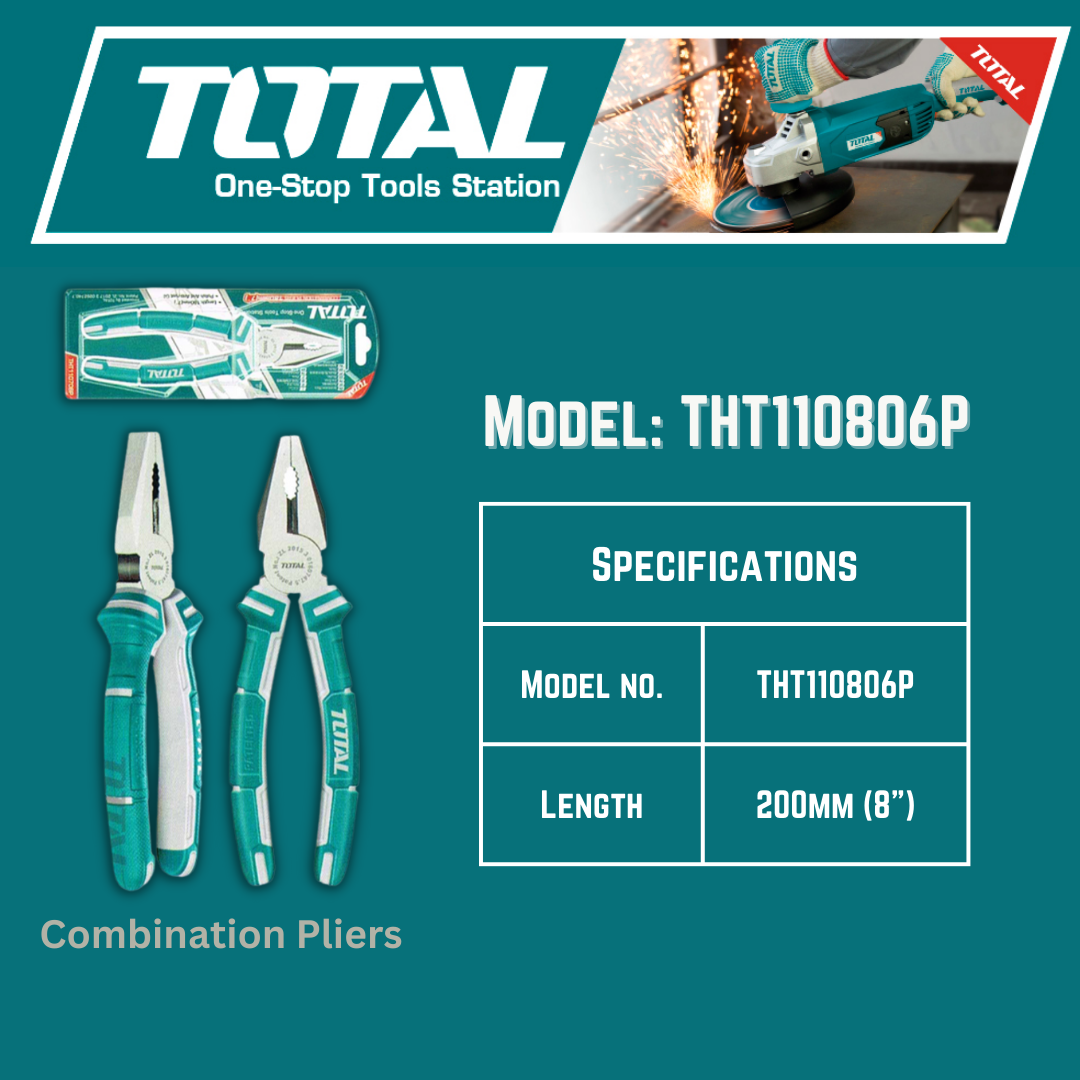 Total Combination Pliers (THT110606P / THT110806P) | Lazada