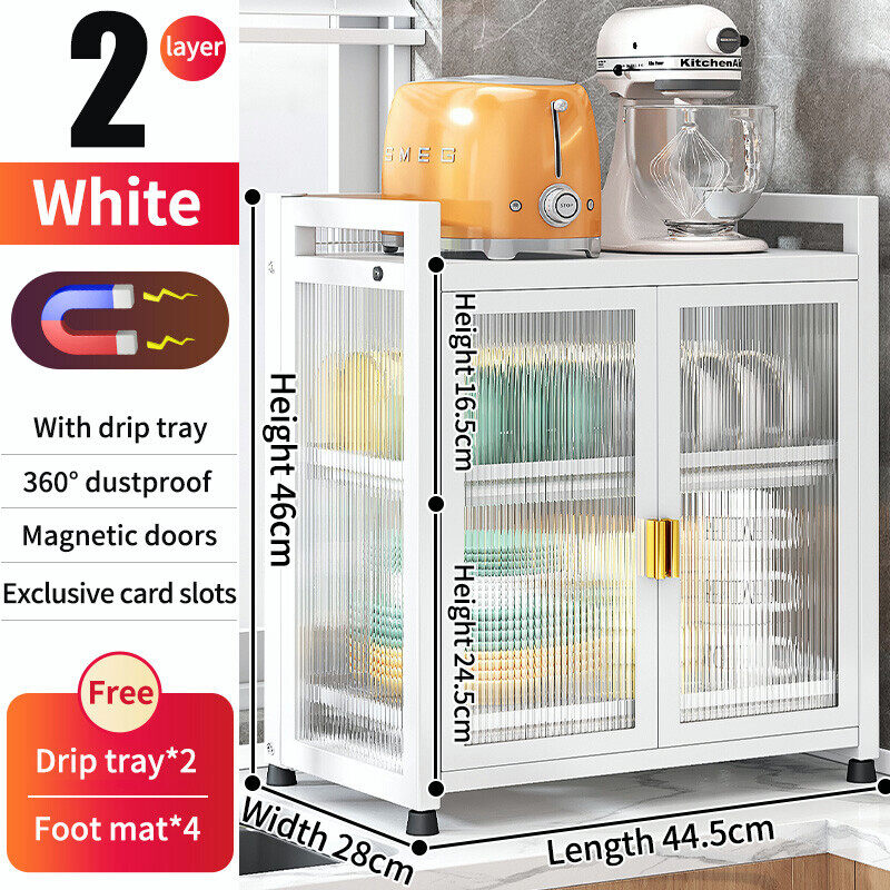 Desktop dustproof dish storage cabinet with Door Dapur Kabinet Rak ...