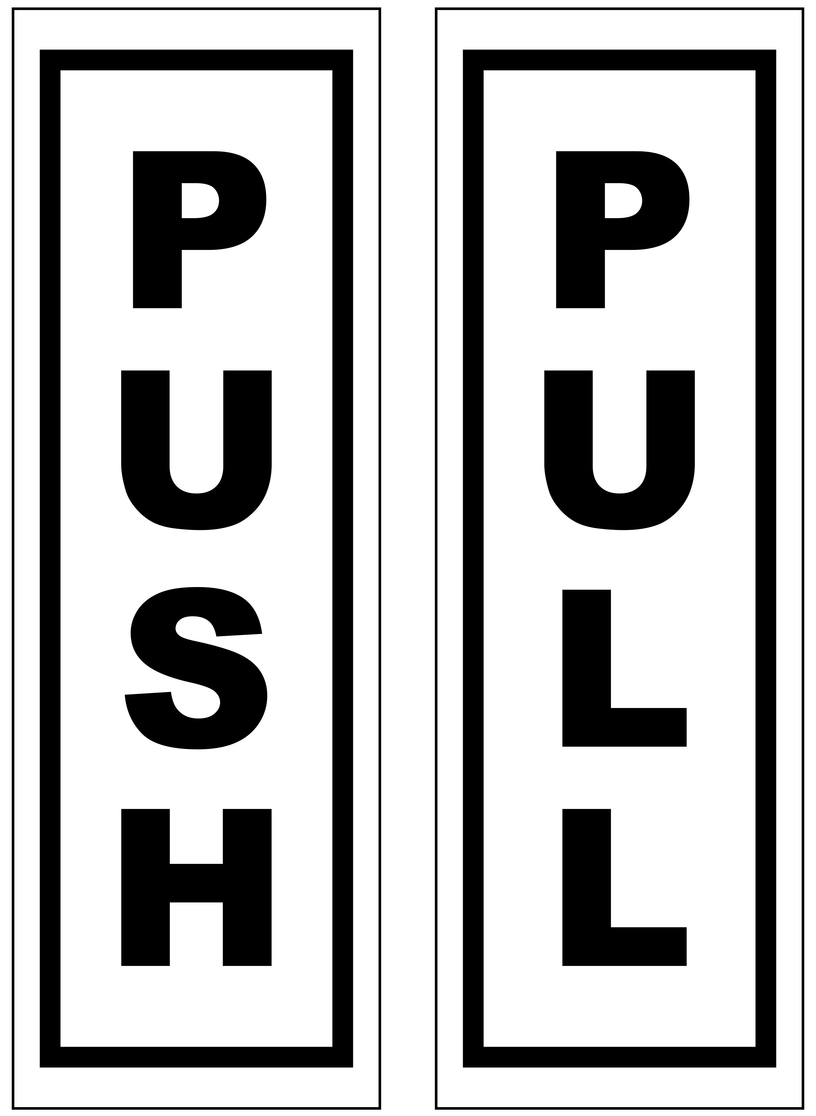 PUSH & PULL DOOR STICKER - SET | Lazada