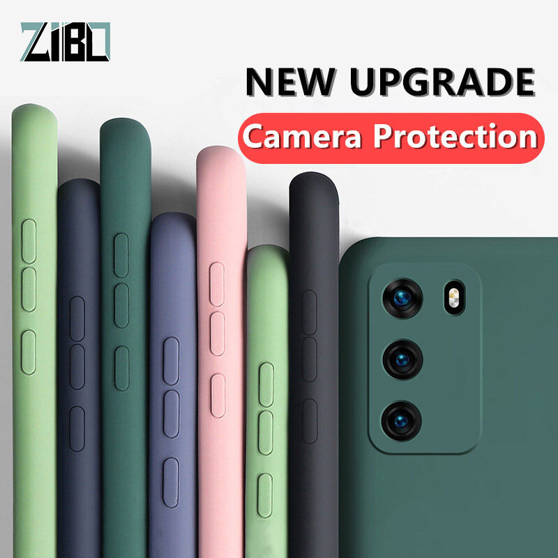 Luxury Liquid Silicone Camera Protection Phone Case For Huawei P20 P30 ...