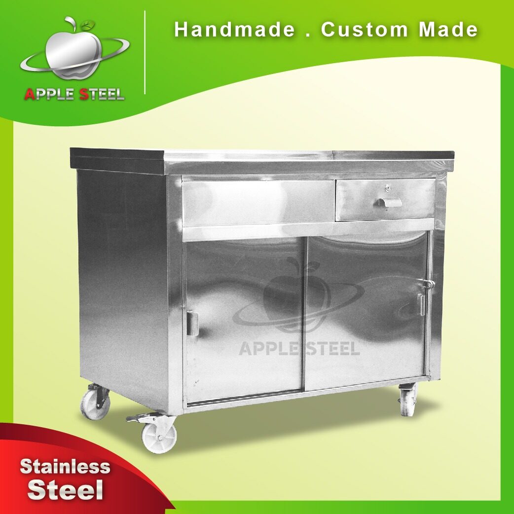 Stainless Steel Table Cabinet With Drawer/Handmade Stainless Steel Meja ...