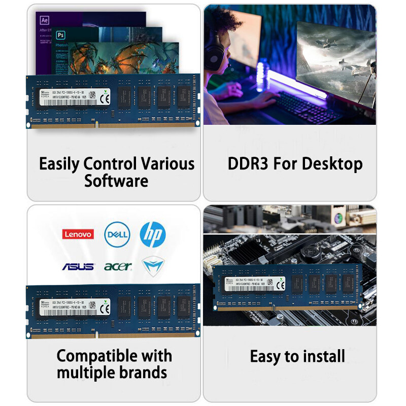 Hynix DDR3 RAM 4GB 8GB DDR3 1333 1600 MHz Desktop Memory RAM DIMM PC3-10600 12800 14900 1.5V Ram ...