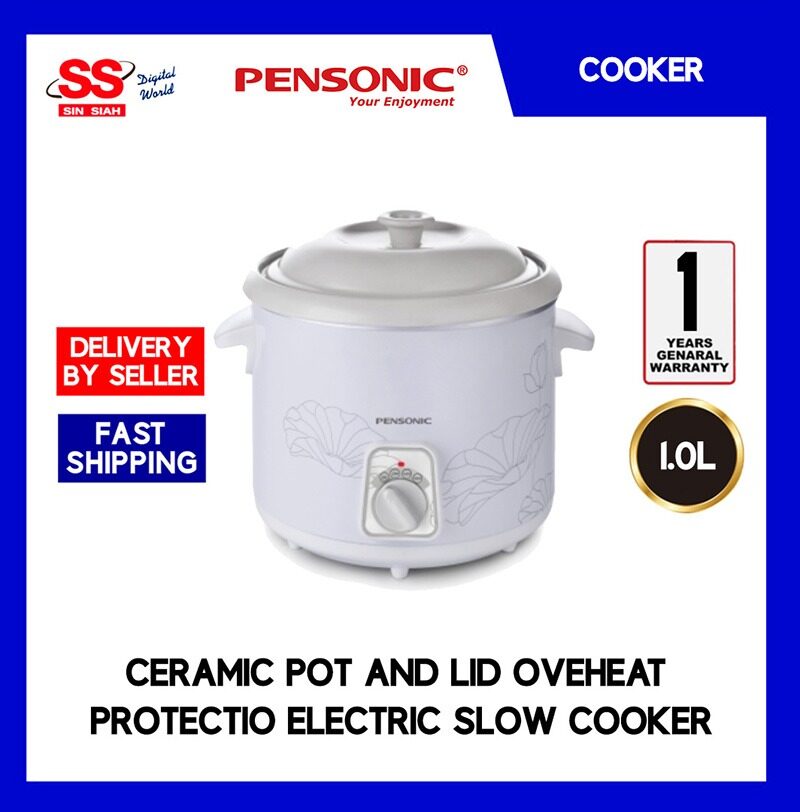 Pensonic PSC-101 1.0L Ceramic Pot And Lid Oveheat Protectio Electric ...