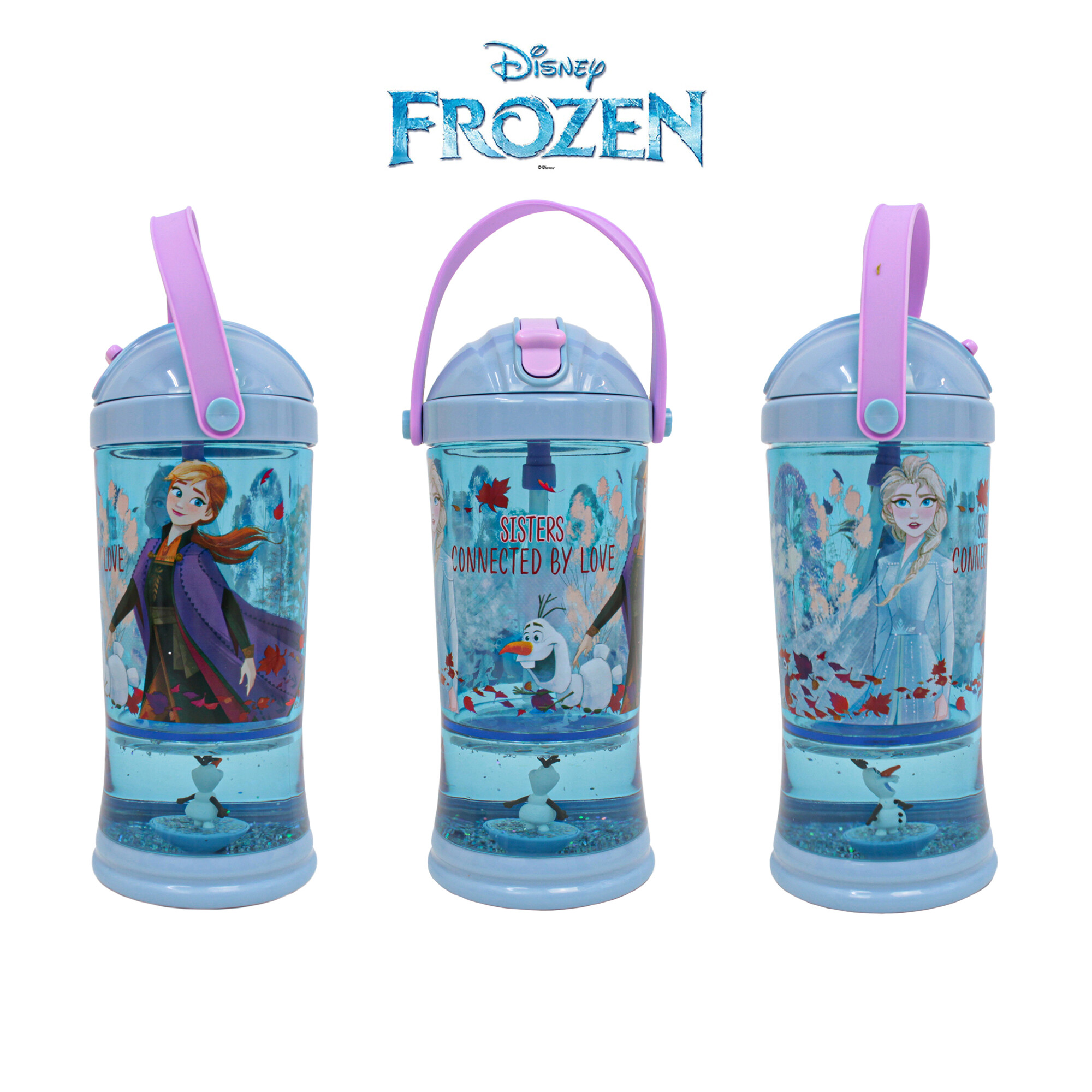 ️New! Disney Frozen Elsa Anna 266ml Hard-Held Floating Straw Cup With ...