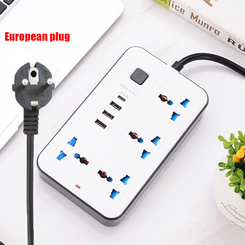 Fast Charging Power Strip Universal Power Socket USB Ports 2500w and 2m ...