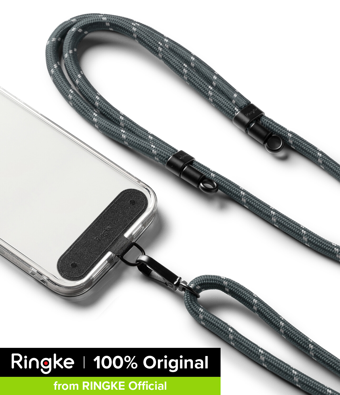 Ringke Holder Link Strap with Black Nylon Tag, Adjustable Crossbody ...