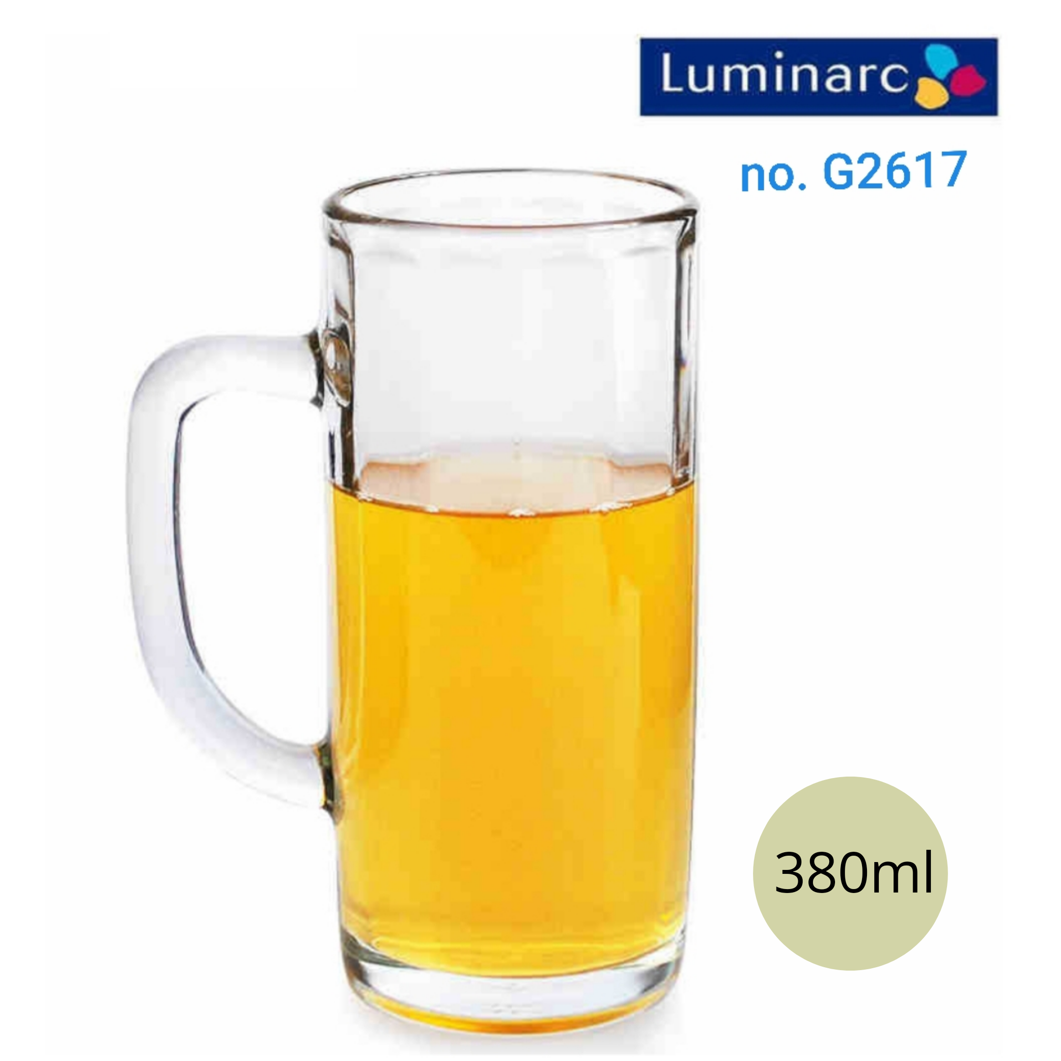 Luminarc Beer Mug Glass Jumbo Minden Cup Large 380ml/630ml Set Cawan ...