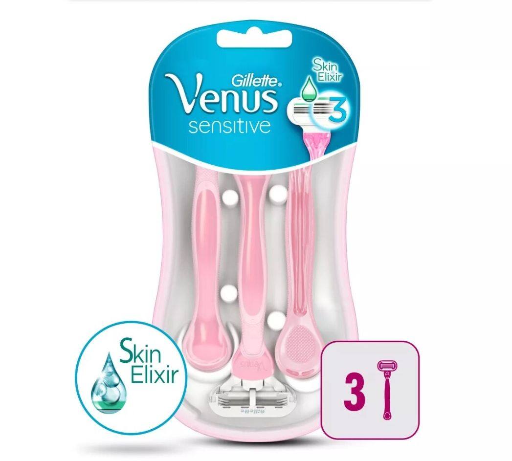 Gillette Venus Sensitive Disposable Razors (3s) | Lazada
