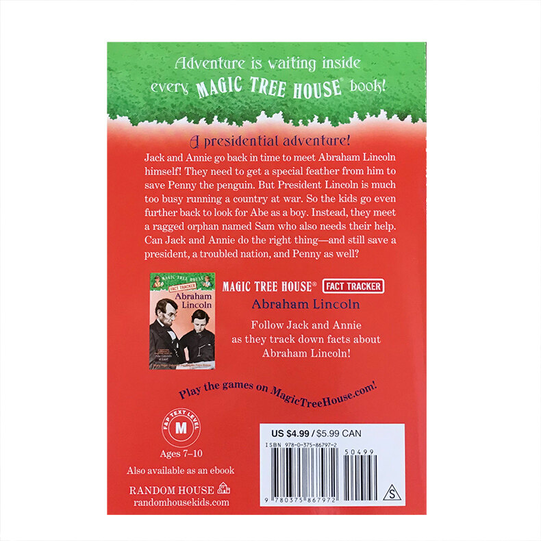 Magic Tree House #47: Abe Lincoln At Last! English Novel Book for ...