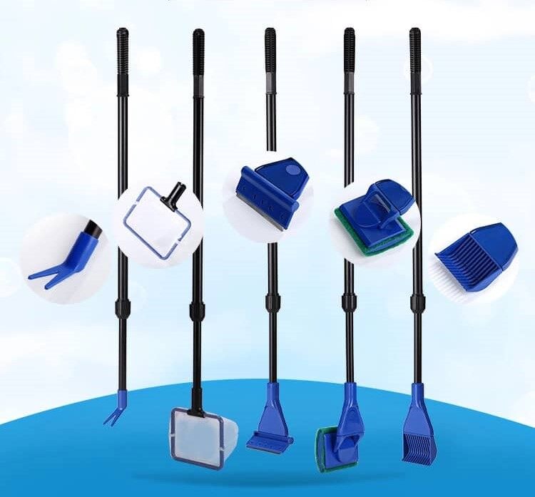 🔥Ready Stock🔥Extendable Aquarium Cleaning set 5 in 1 Tools Fish Tank ...