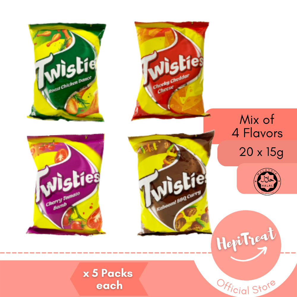 Mondelez Twisties Snack - Roasted Chicken / BBQ Curry / Cheese / Tomato ...