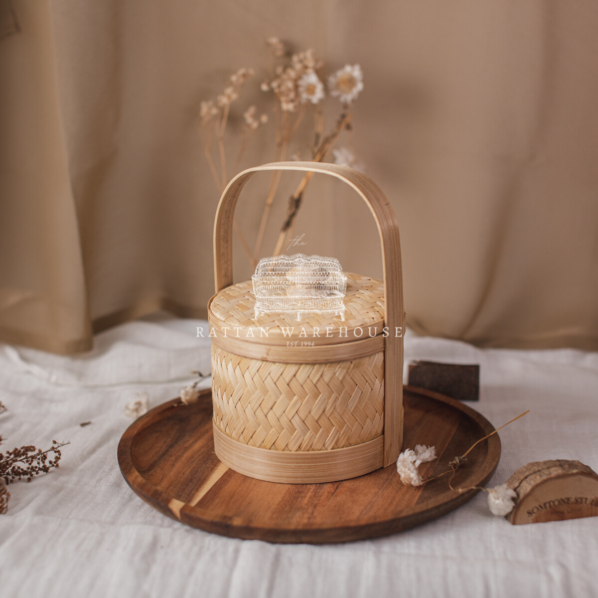 Handwoven Bamboo Basket for Gift and Display Decoration / Bakul Anyaman ...