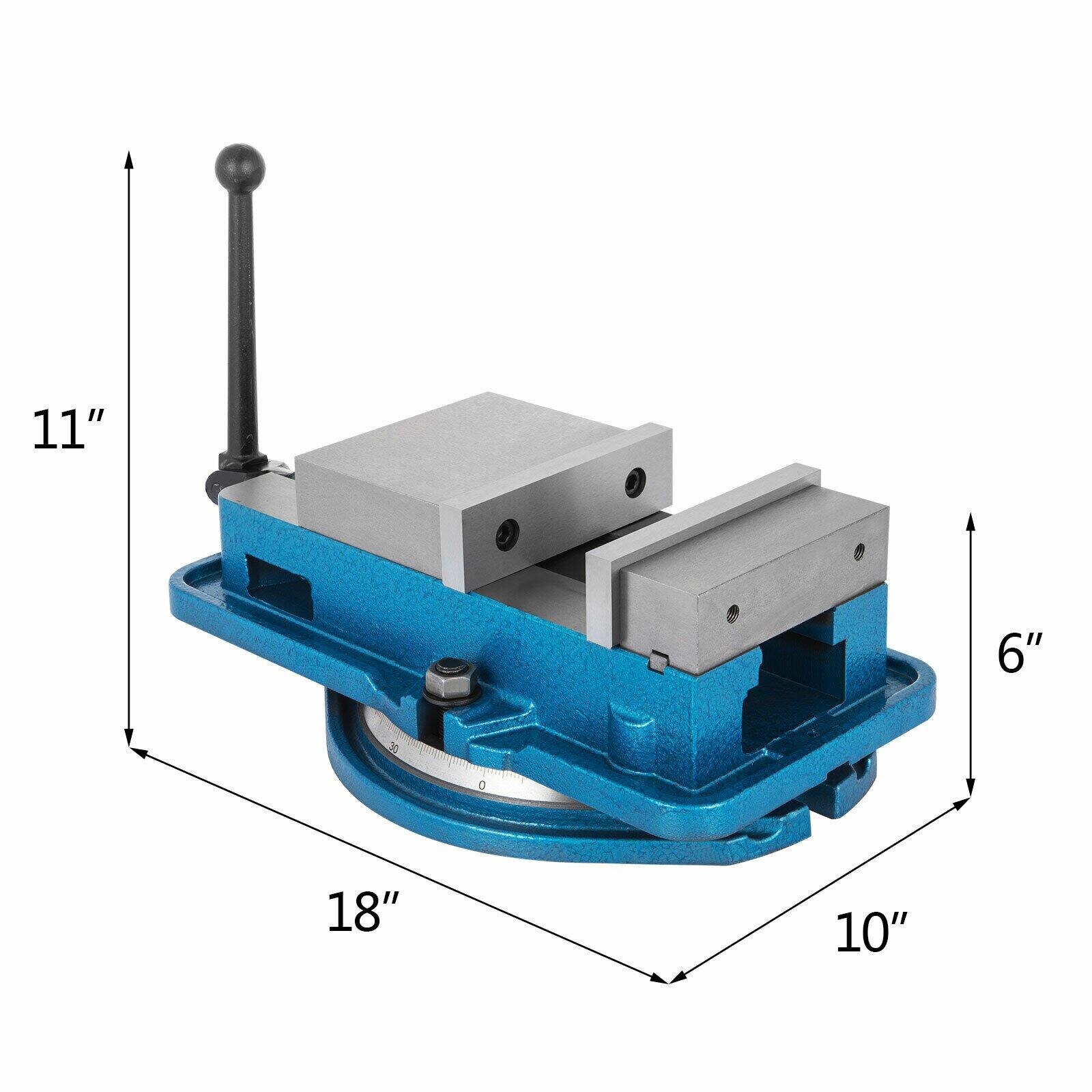 3"/6'' Milling Machine Lockdown Vise Swivel Base Bench Clamp Lock Vise ...