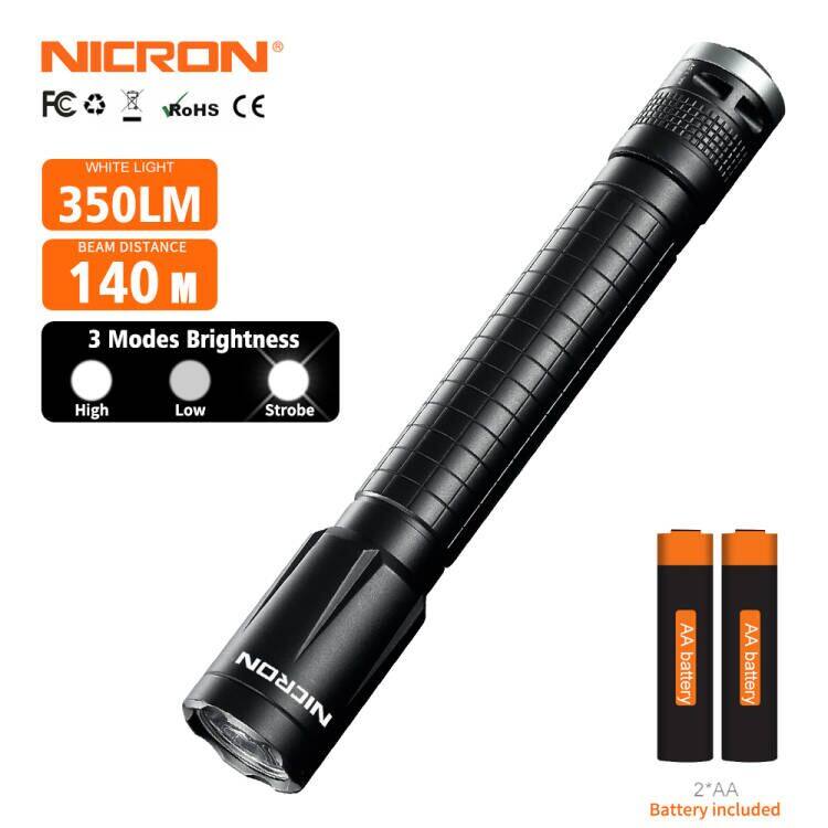 NICRON Đèn Pin N4 Đèn Pin LED Cree 3W Đèn Pin Độ Sáng Cao 2xAA Chống ...