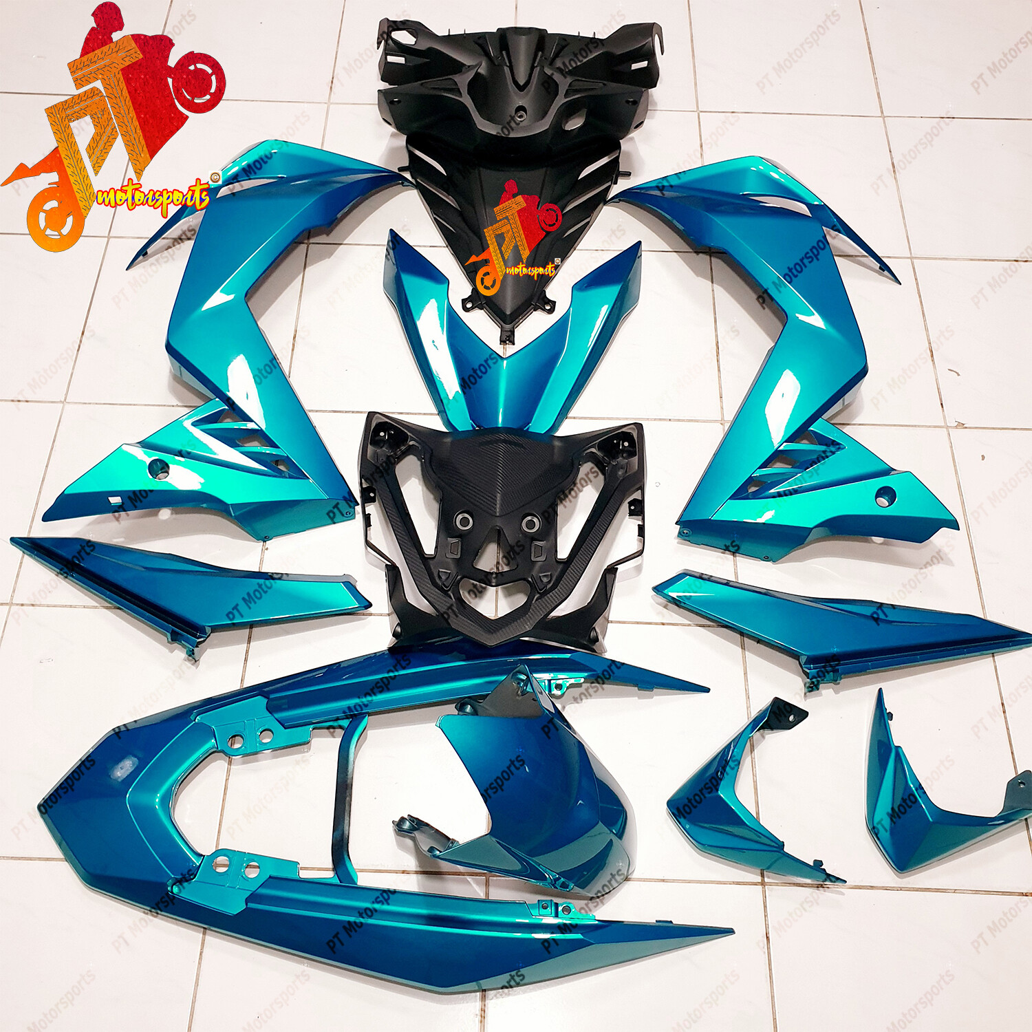 Honda Rs150R Rs150 V1 Cover Set Cyan Hijau Ready Stock HLD - Vietnam ...