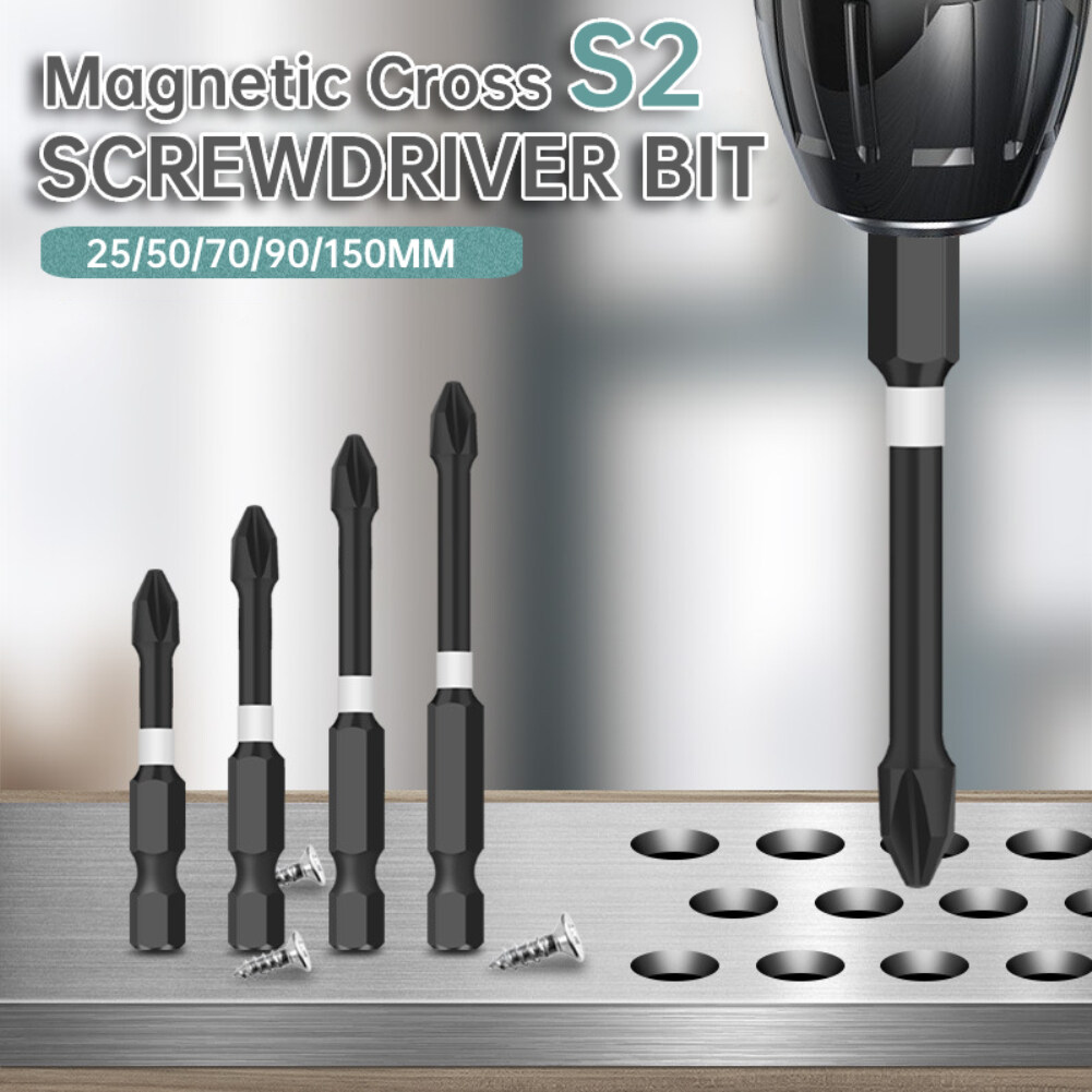 ④ ไขควงแม่เหล็ก Bits PH2 Cross ความแข็งสูง S2เจาะสกรูไฟฟ้า Driver Bit ...