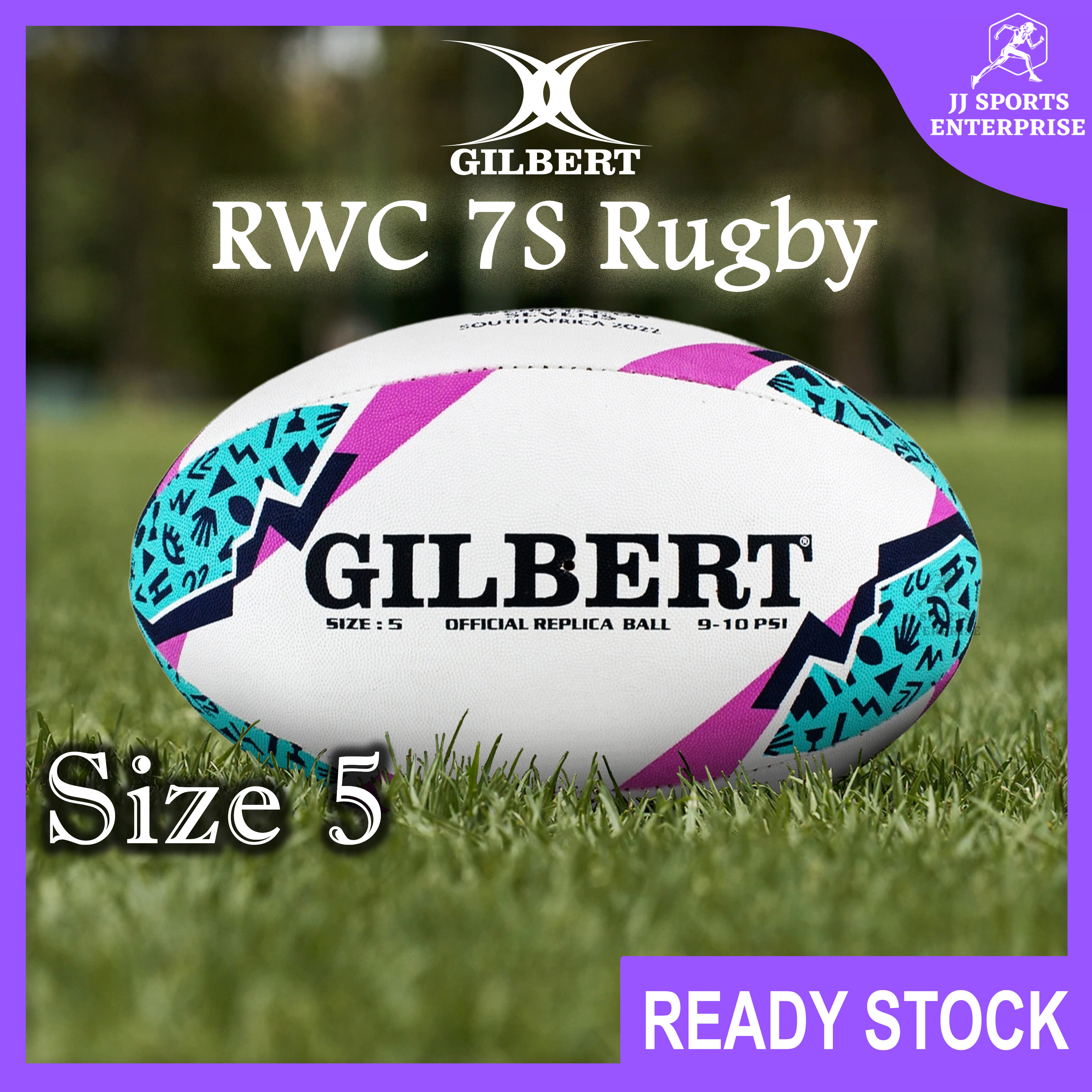 Gilbert RWC 7s 2022 Official Rugby Ball (Size 5) Bola Game Bola Ragbi ...
