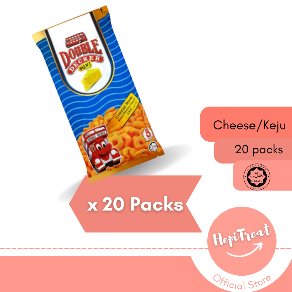 Double Decker Snack - Prawn / Chicken / Cheese - 20 Packs x 10g by Hepi ...