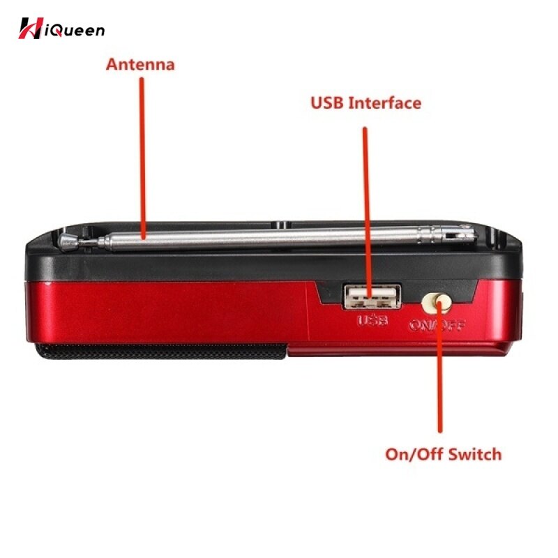Hiqueen K11 FM แบบพกพา Mini วิทยุมือถือดิจิตอล FM USB TF MP3ลำโพง ...
