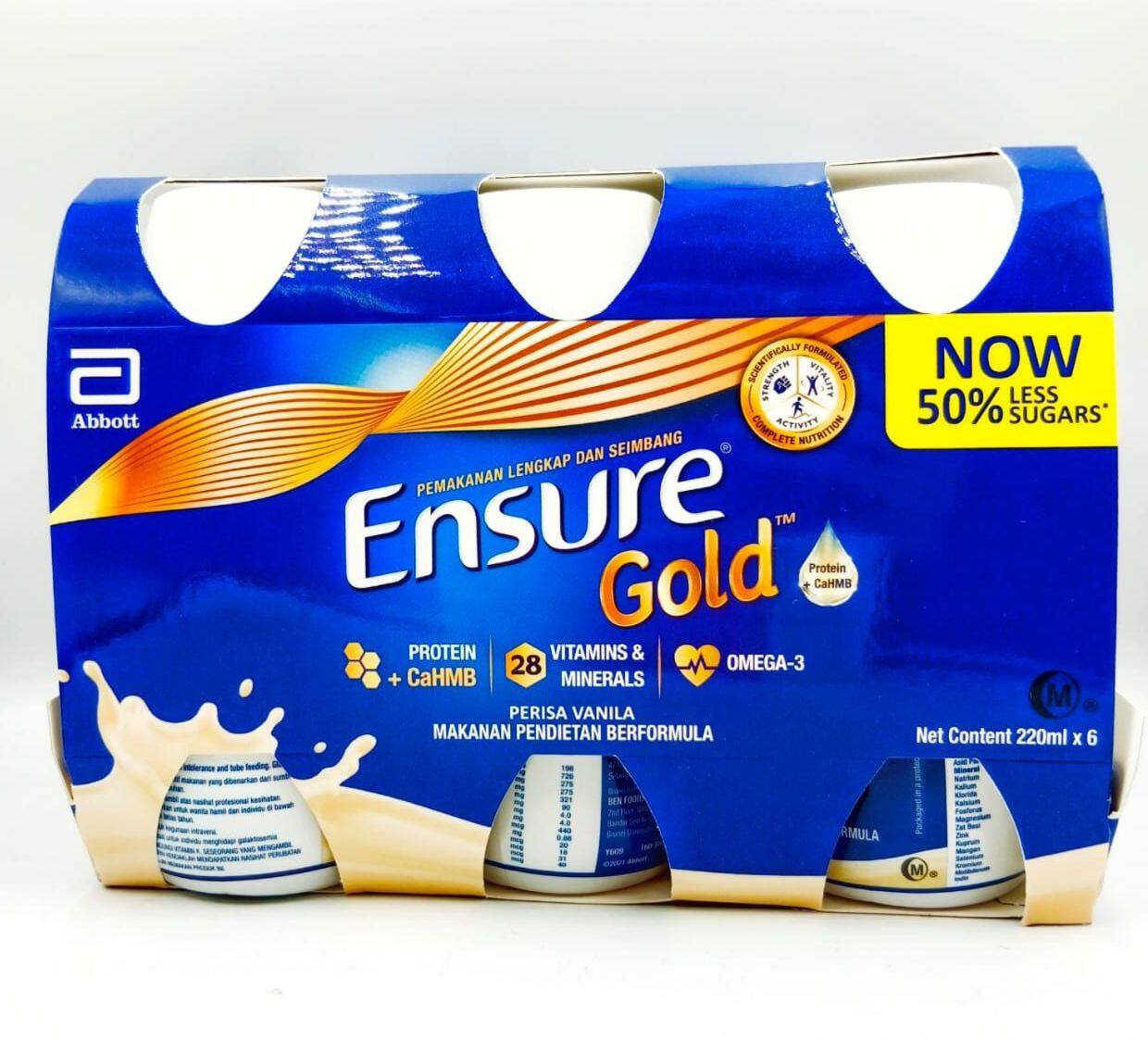 Ensure Gold Liquid 220mlx6 / 220mlx24 Bottle (Vanilla Flavour)~New ...