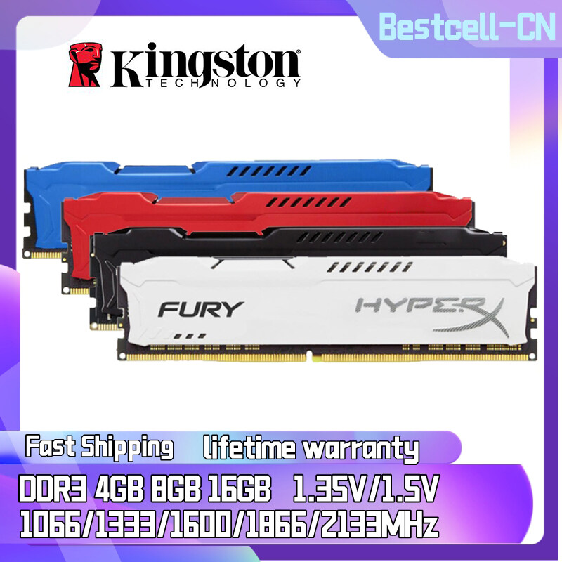 Kingston HyperX FURY 8GB DDR3 RAM 1866MHz 1600MHz 1333MHz Desktop Memory PC3-14900 12800 10600 ...