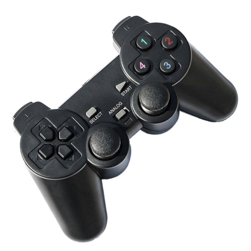 USB Wireless Double Handle Game Controller Joystick Vibration Joypad ...