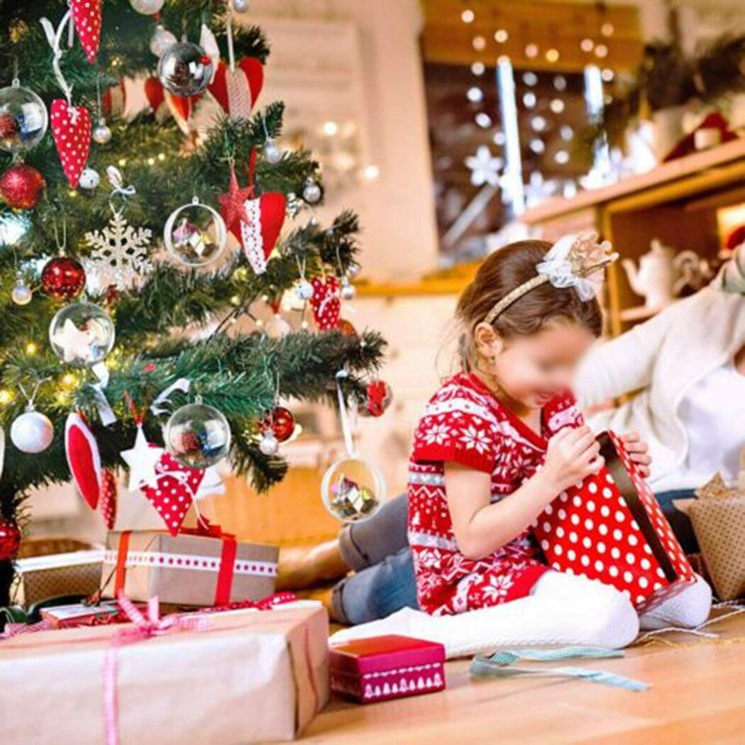 ลูกบอลพลาสติกใส Christmas Baubles Diy Xmas Tree Decoration Ornamentsx20